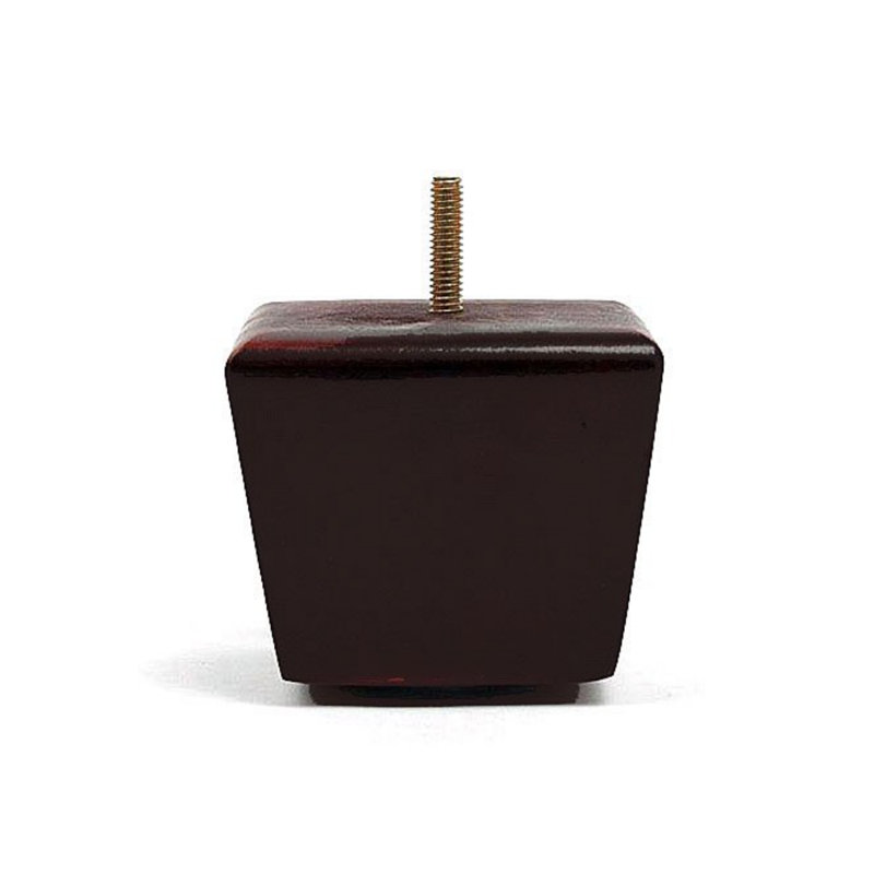 Leg Daddy 3" Dark Finish Square Tapered Wood Sofa Legs, M10 Hanger Bolt | Wayfair